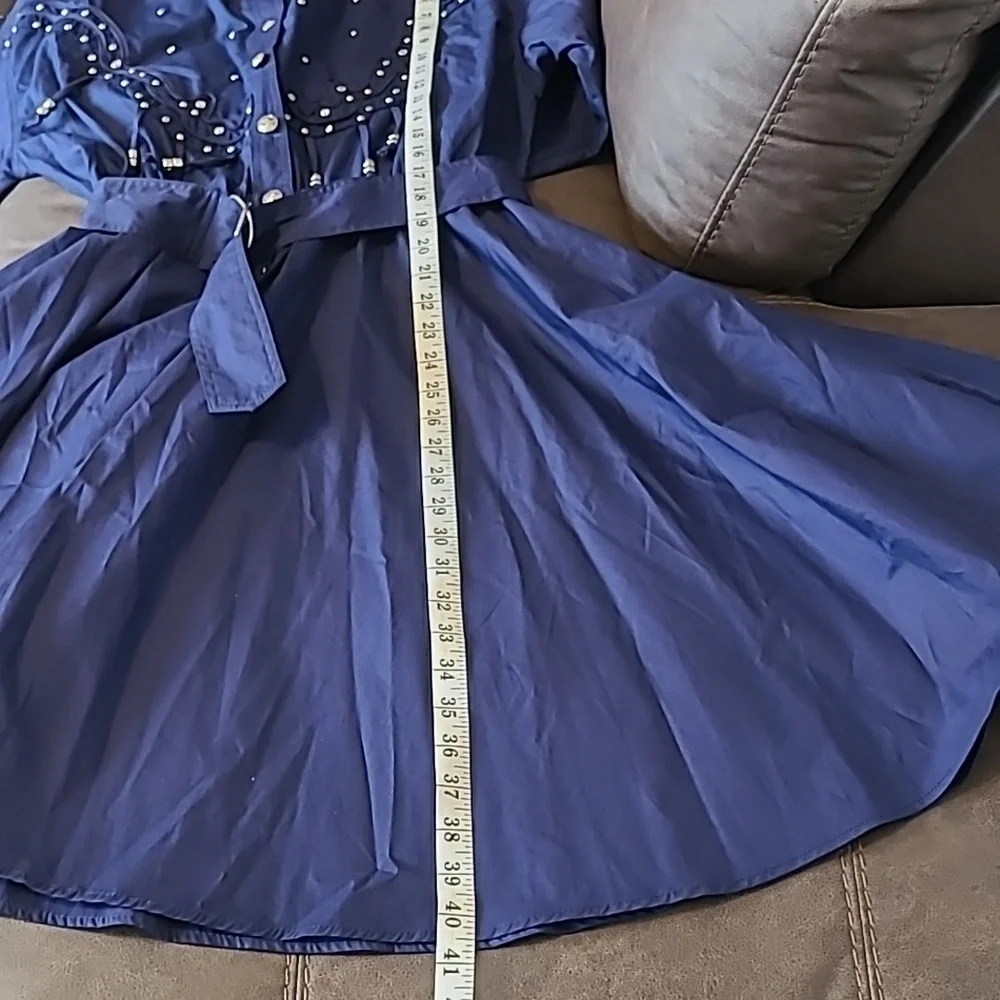 D. Frank | Dresses | D Frank Vintage 8s Navy Blue Silver Bedazzled ...